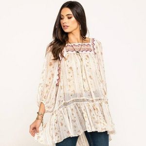 Free People | Tops | Free People Dance Magic Tunic Ivory Combo | Poshmark